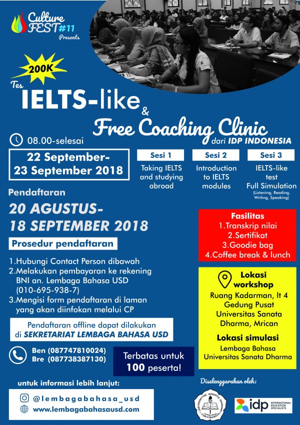 poster ielts - LEMBAGA BAHASA UNIVERSITAS SANATA DHARMA